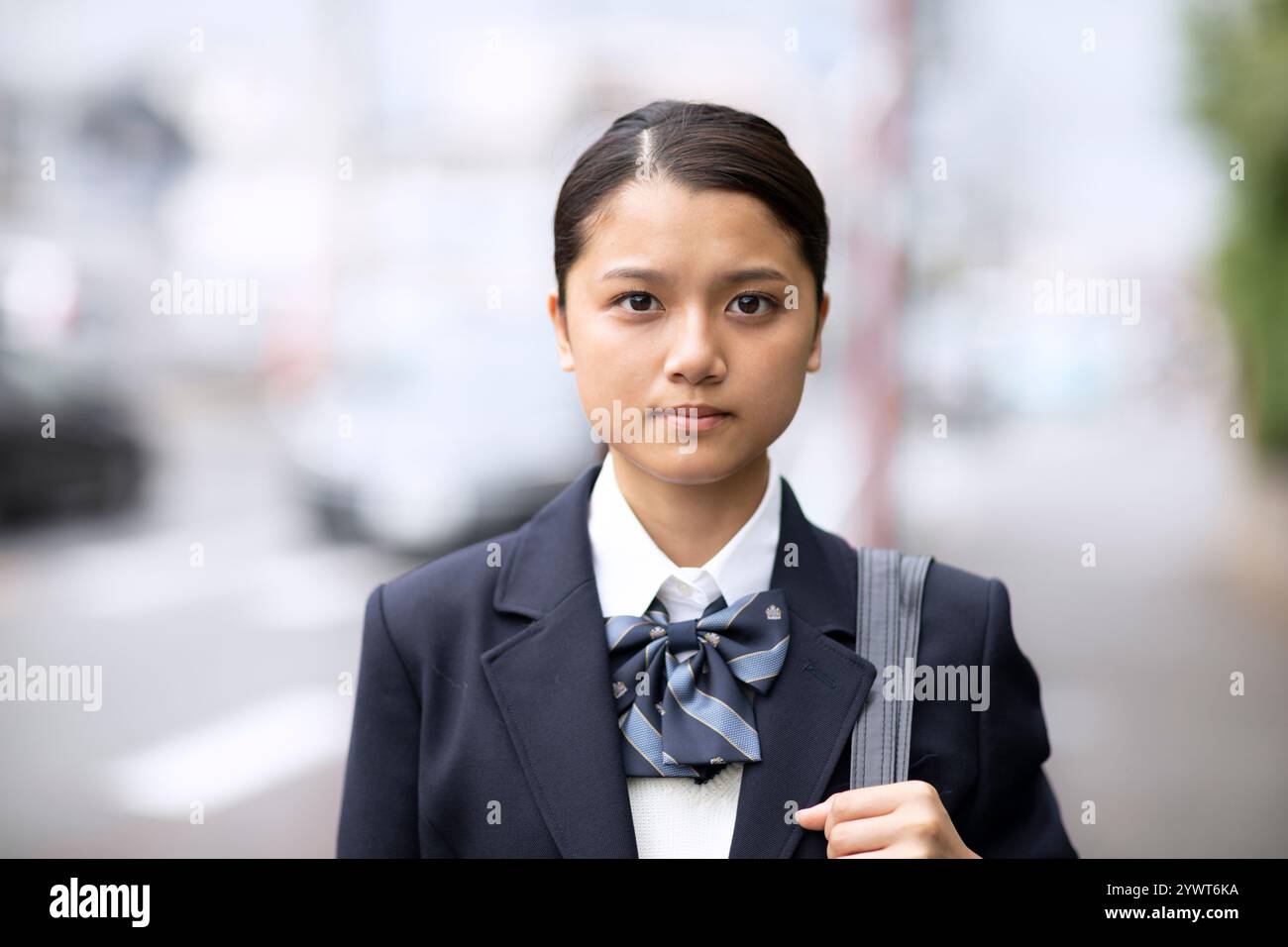 Portrait of female high school student looking forward Stock Photo - Alamy