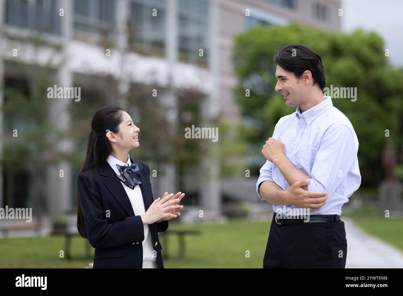 Girl student talking on hi-res stock photography and images - Alamy