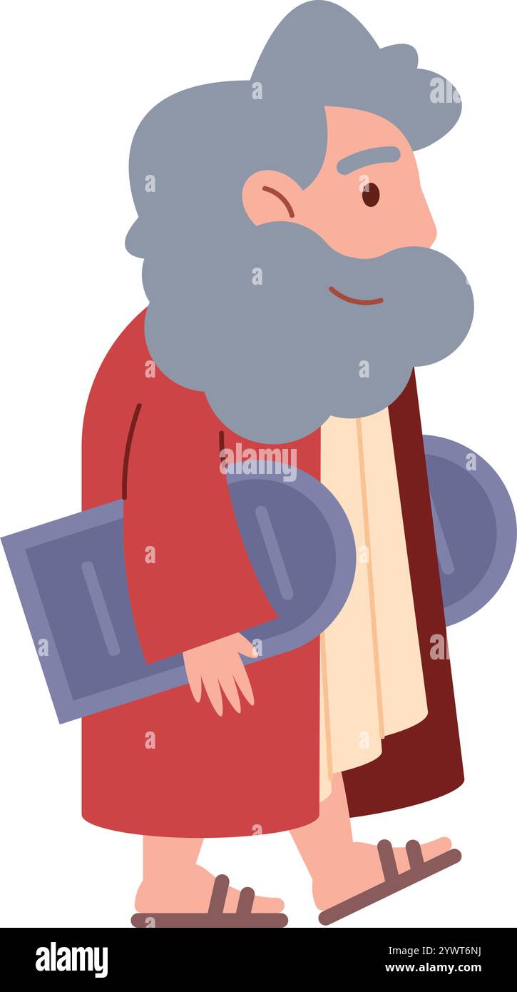moses bible character with ten commandments Stock Vector Image & Art ...