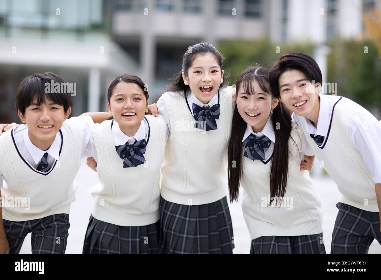 High school students smiling with friends Stock Photo - Alamy