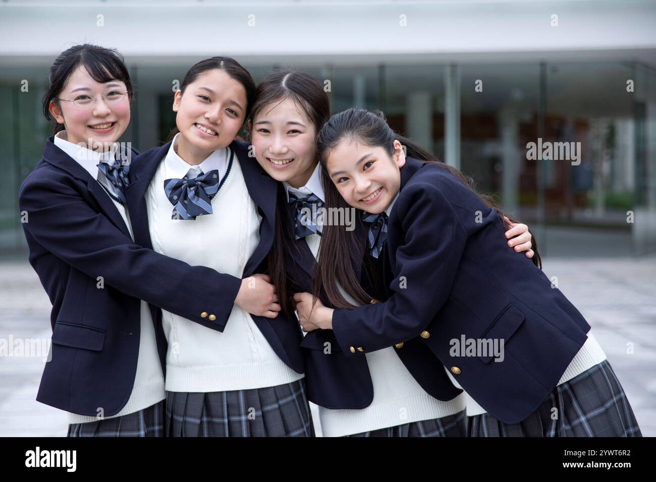 High school students smiling with friends Stock Photo - Alamy