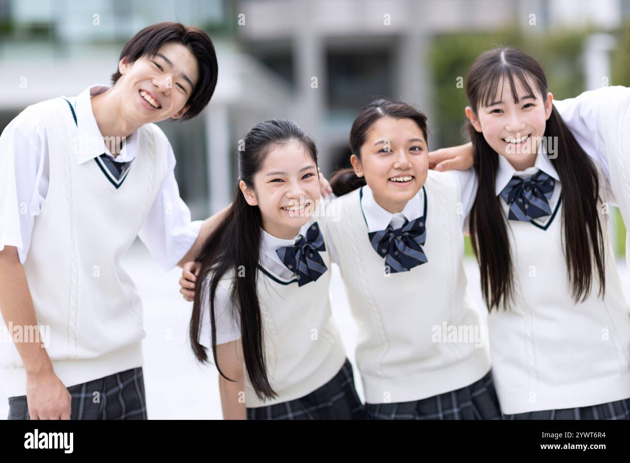 High school students smiling with friends Stock Photo - Alamy