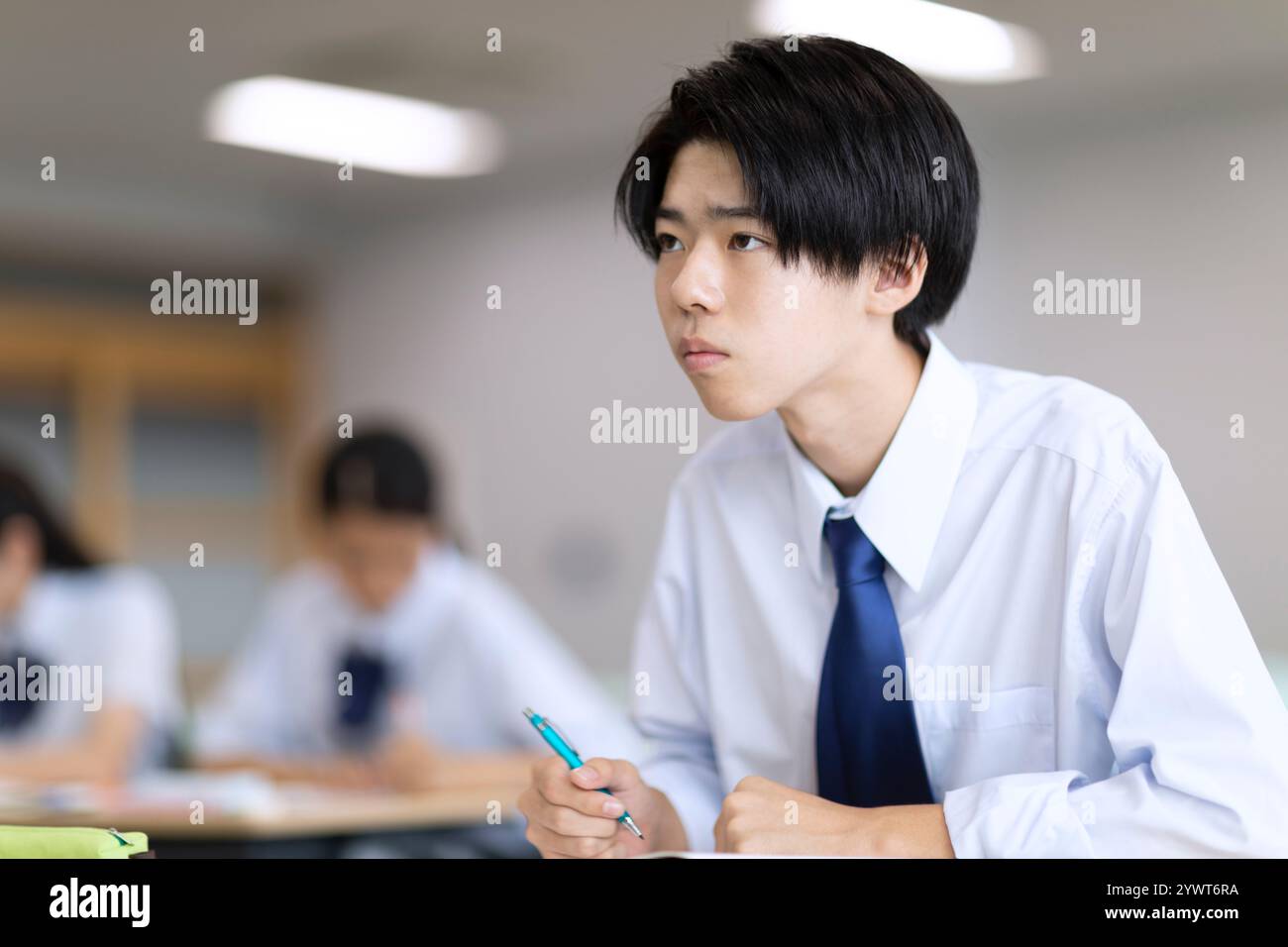 Male high school students taking classes Stock Photo - Alamy