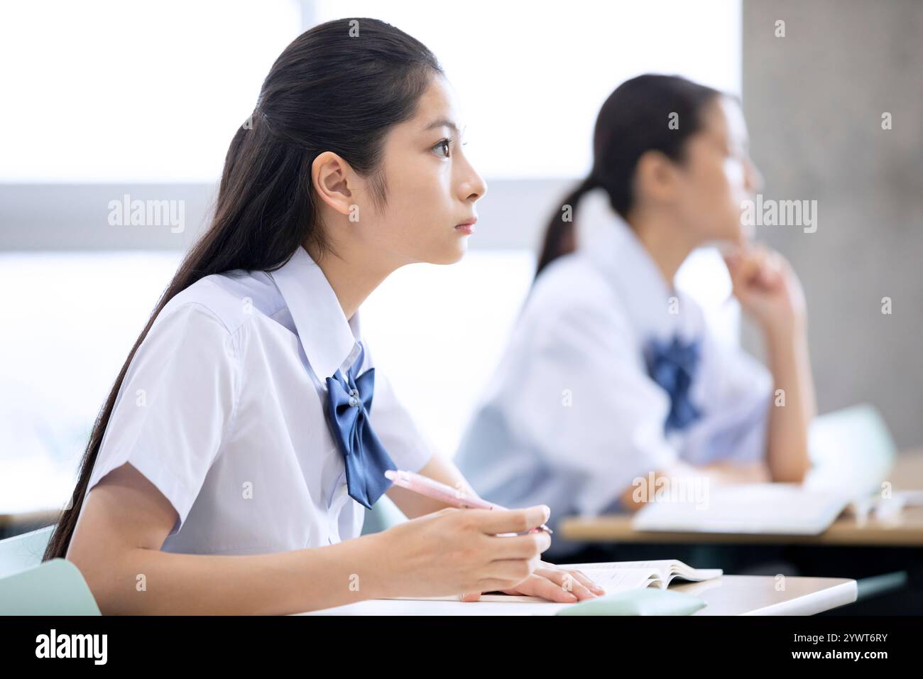 High school girls taking classes Stock Photo - Alamy