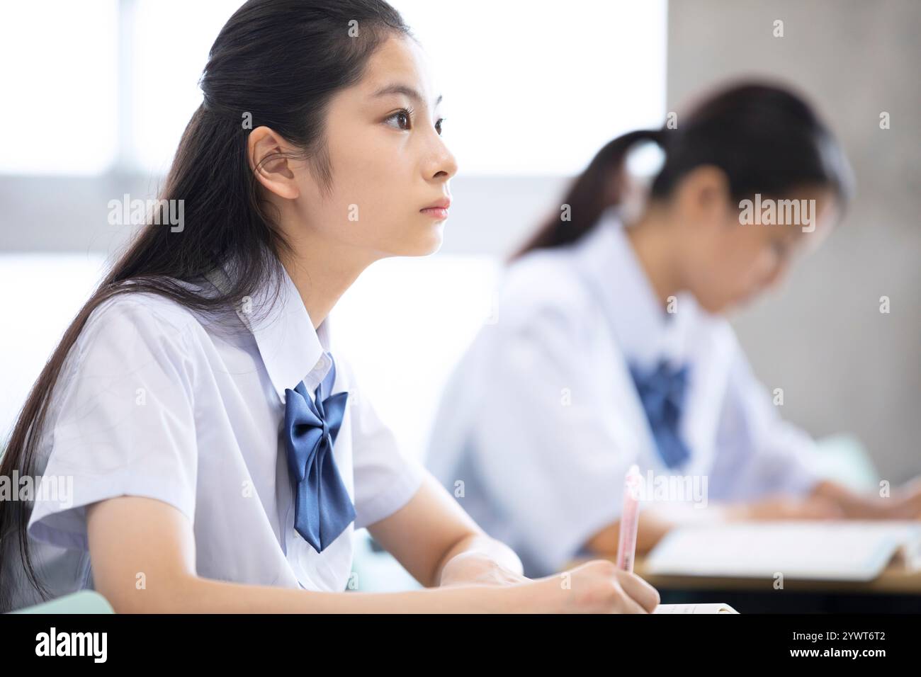 High school girls taking classes Stock Photo - Alamy