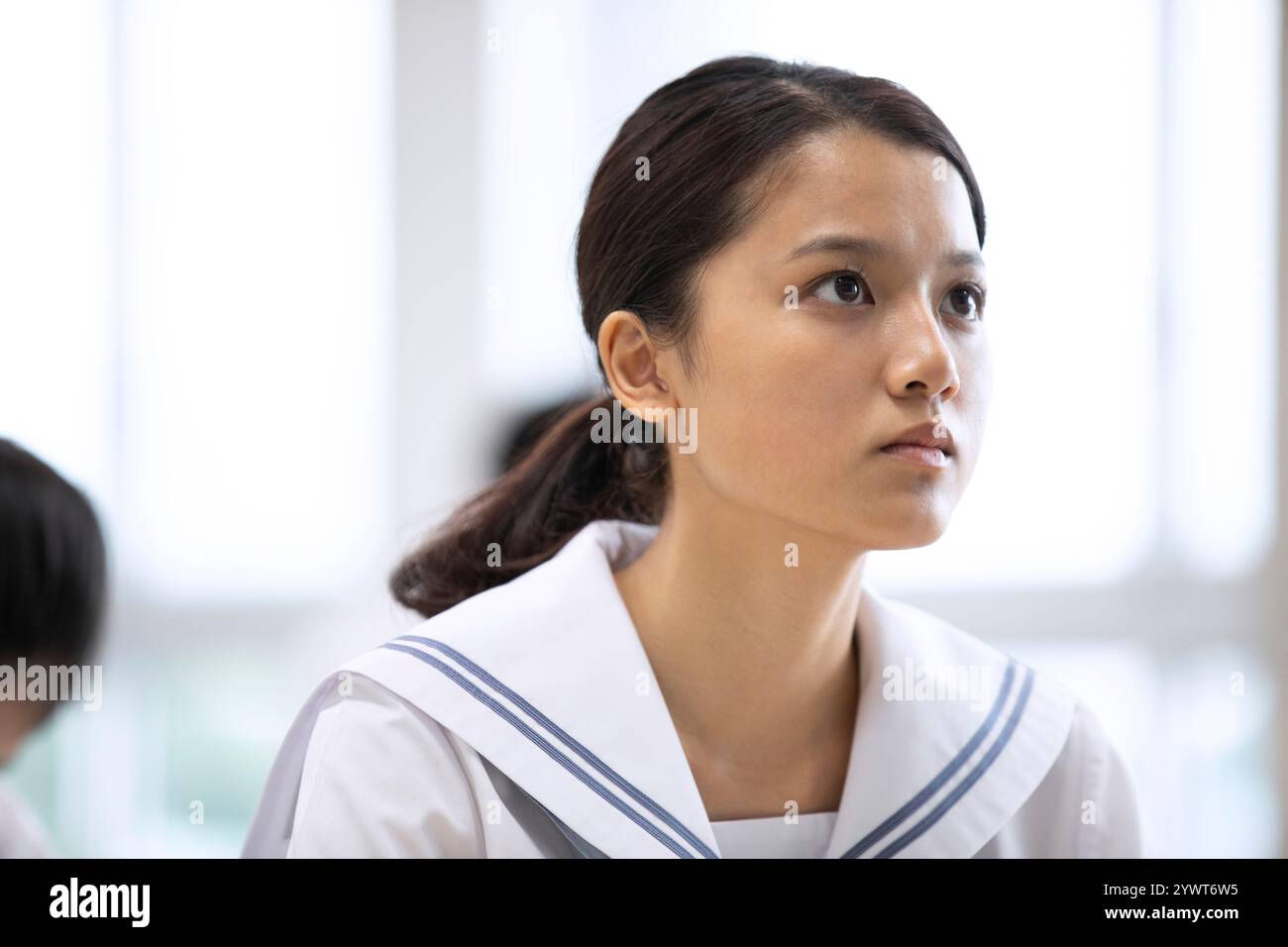 Female high school students during class Stock Photo - Alamy