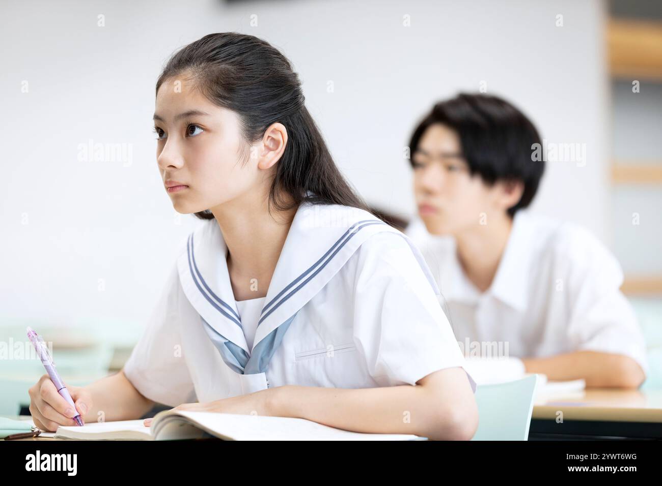 High school students in class Stock Photo - Alamy