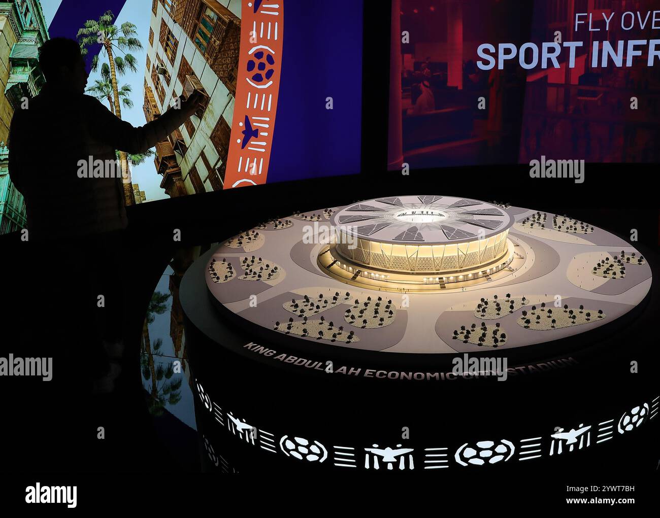 Riyadh, Saudi Arabia. 11th Dec, 2024. A model of the proposed King Abdullah Economic City ...