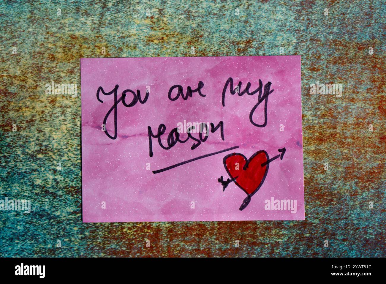 A Love note on a post-it or self-adhesive paper Stock Photo - Alamy