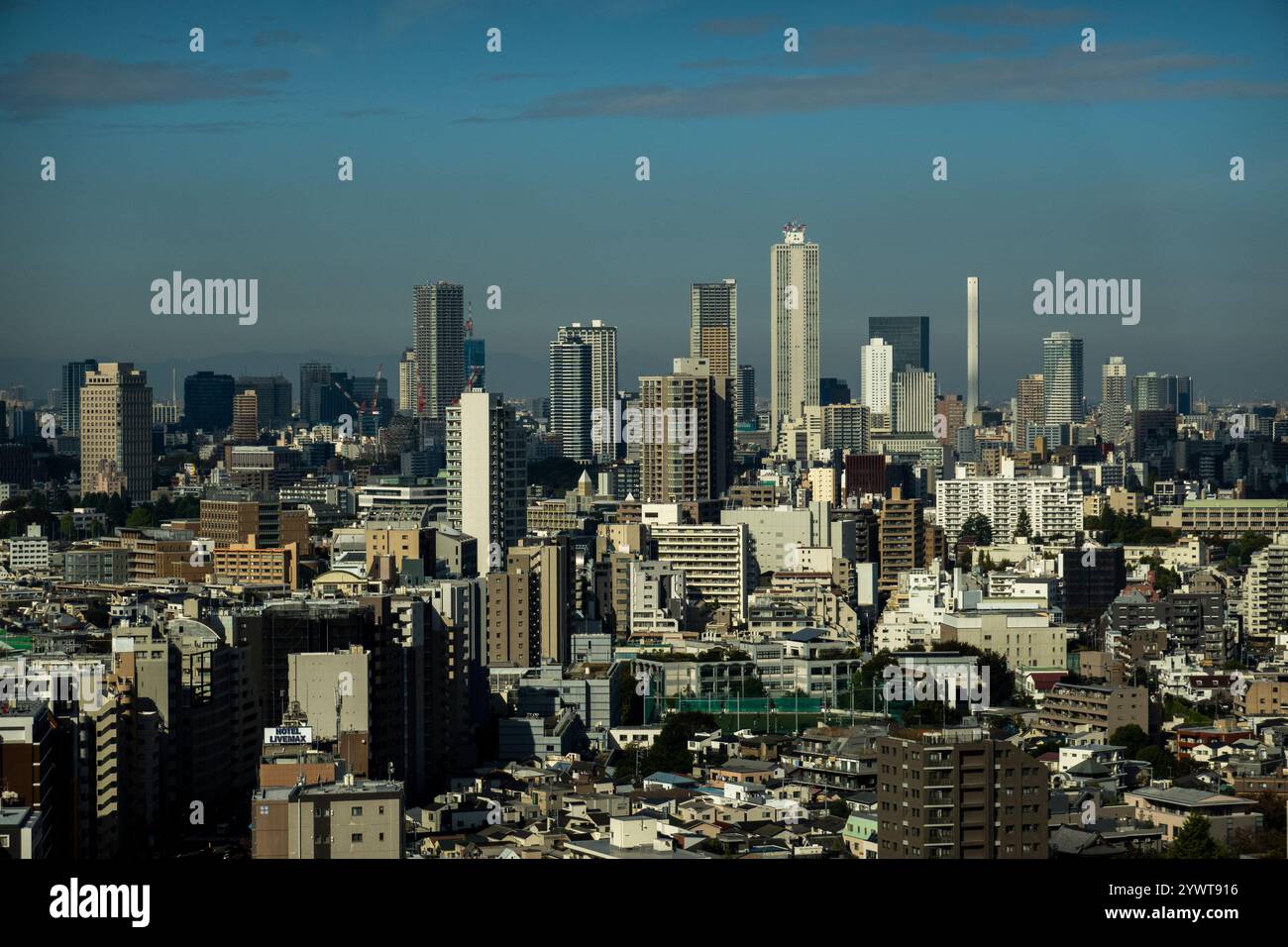 view of Tokyo skyline from the observation deck of the Bunkyo civic ...
