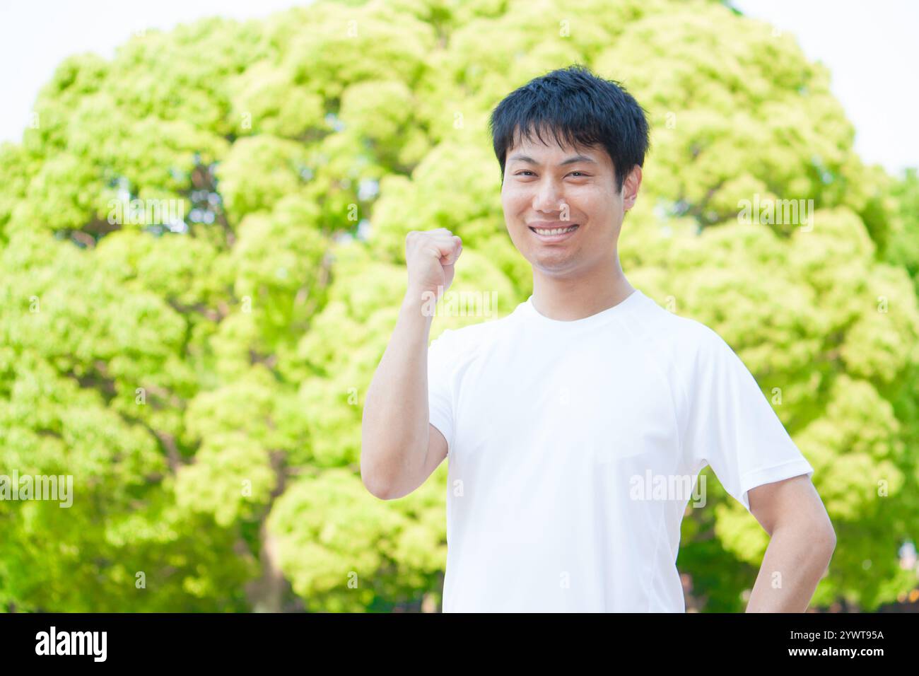 Japanese man exercising Stock Photo - Alamy