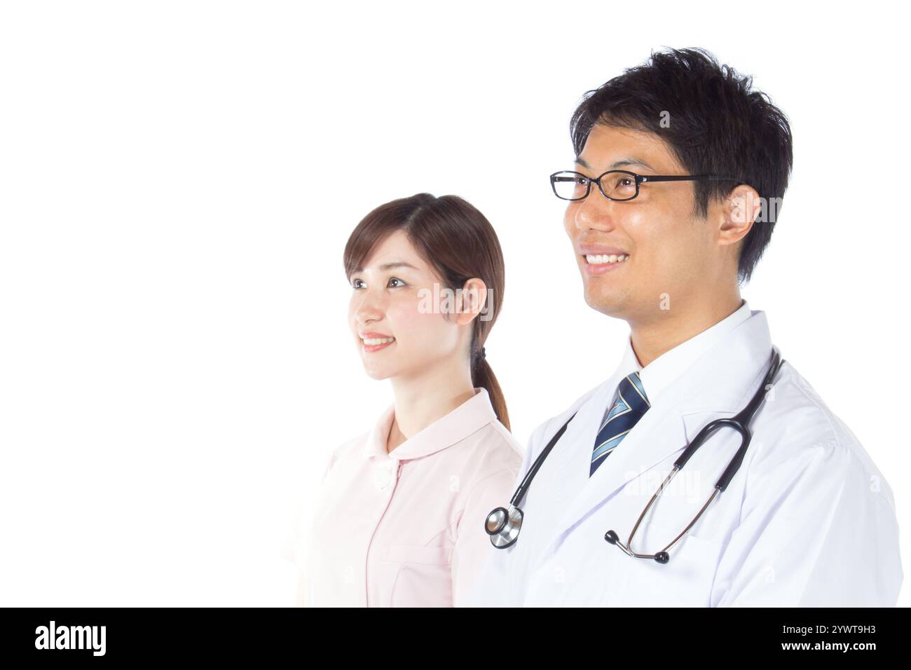 Japanese male doctor and nurse Stock Photo - Alamy