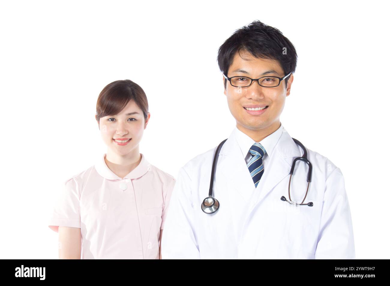 Japanese male doctor and nurse Stock Photo - Alamy