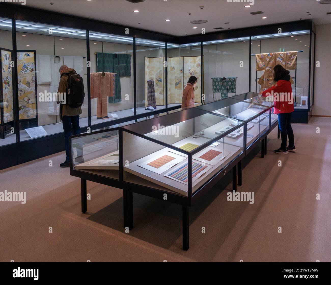 Kimono collection at the Nishijin Textile Center in Kyoto Japan Stock ...