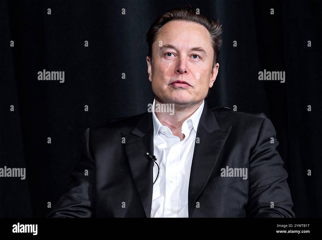 Portrait of Elon Musk, the richest man in the world and CEO of Tesla ...