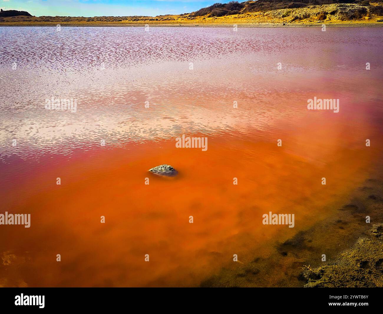 Pink Lake (Pembe Gol) at Alexandria Troas in Turkiye (Turkey Stock ...