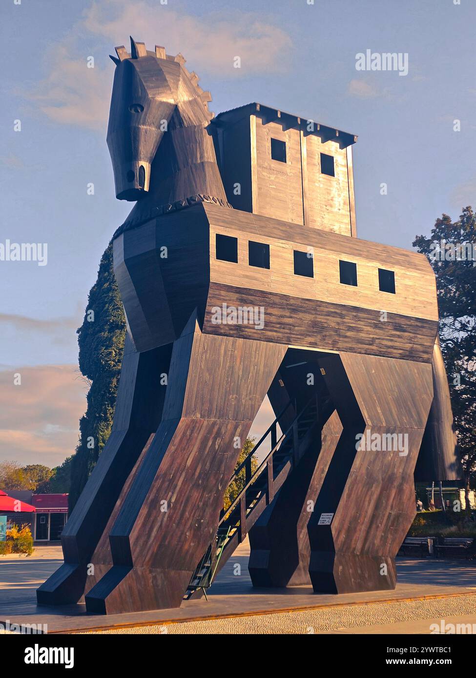Replica of Legendary Trojan Horse in Troy, Turkiye Stock Photo - Alamy
