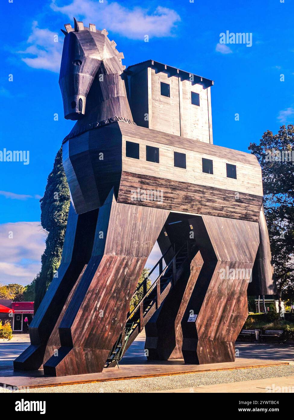 Replica of Legendary Trojan Horse in Troy, Turkiye Stock Photo - Alamy