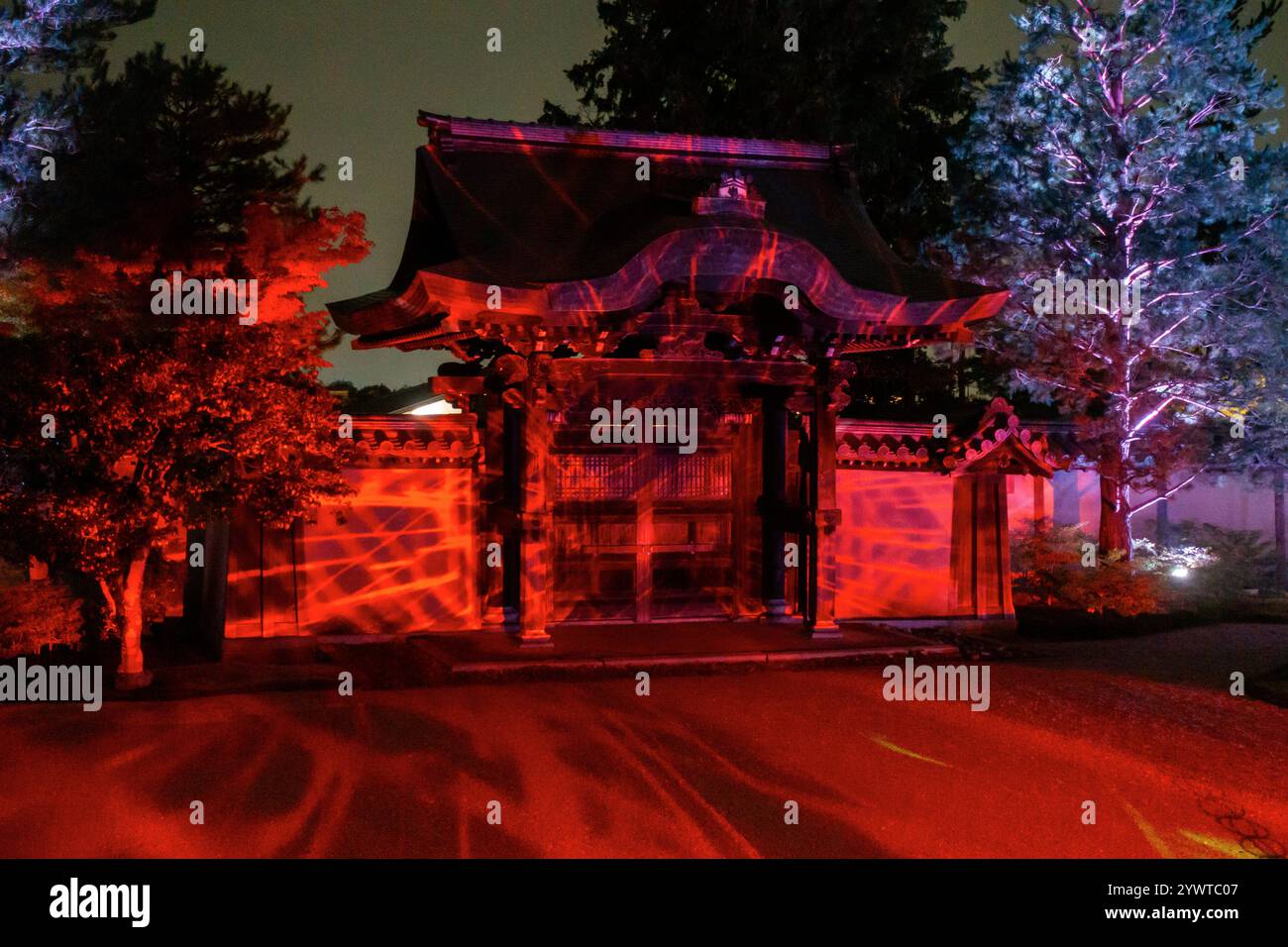 Autumn night time light show at the Kodaiji Temple in Kyoto Japan Stock ...