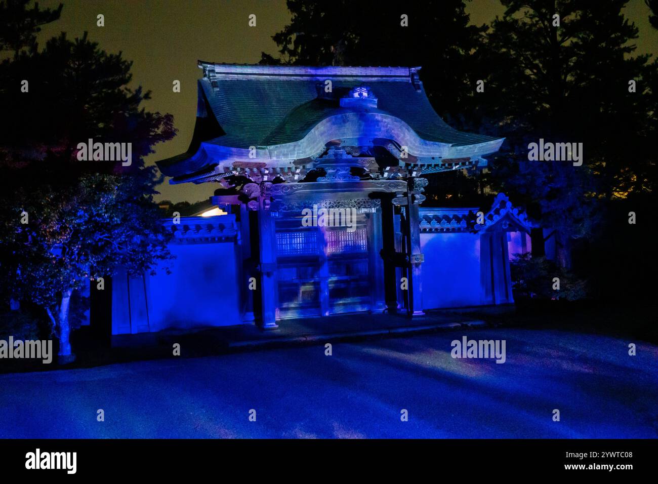 Autumn night time light show at the Kodaiji Temple in Kyoto Japan Stock ...
