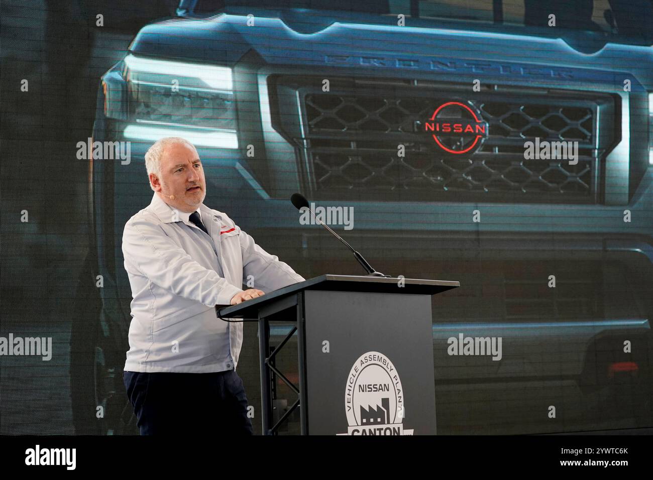 FILE - Jeremie Papin, chairperson of Nissan Americas, speaks about the ...