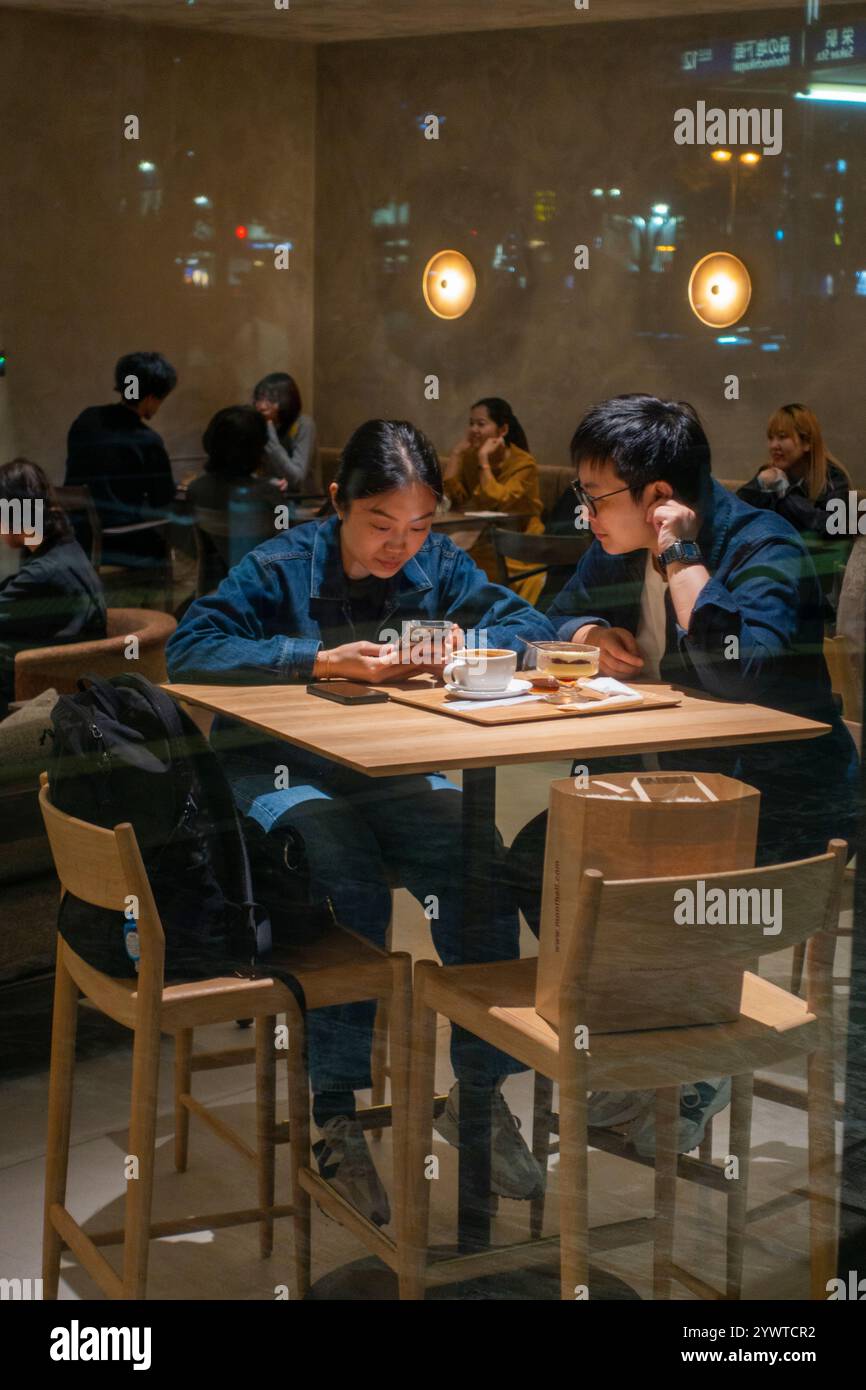 Blue Bottle coffee store in the Chunichi building in Nagoya Sakae Japan ...