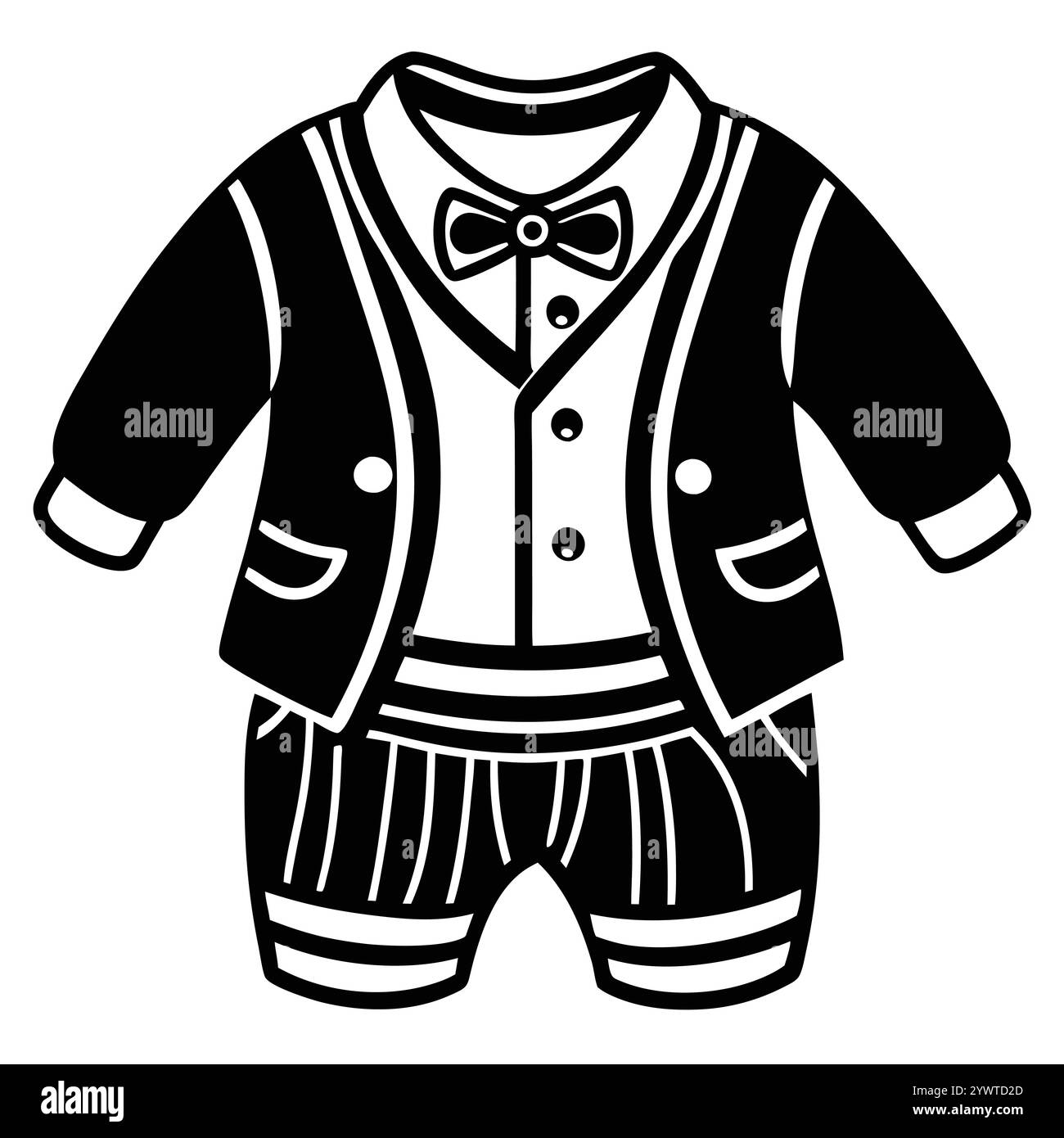 Baby Boy Formal Outfit Illustration Adorable Tuxedo Inspired ...