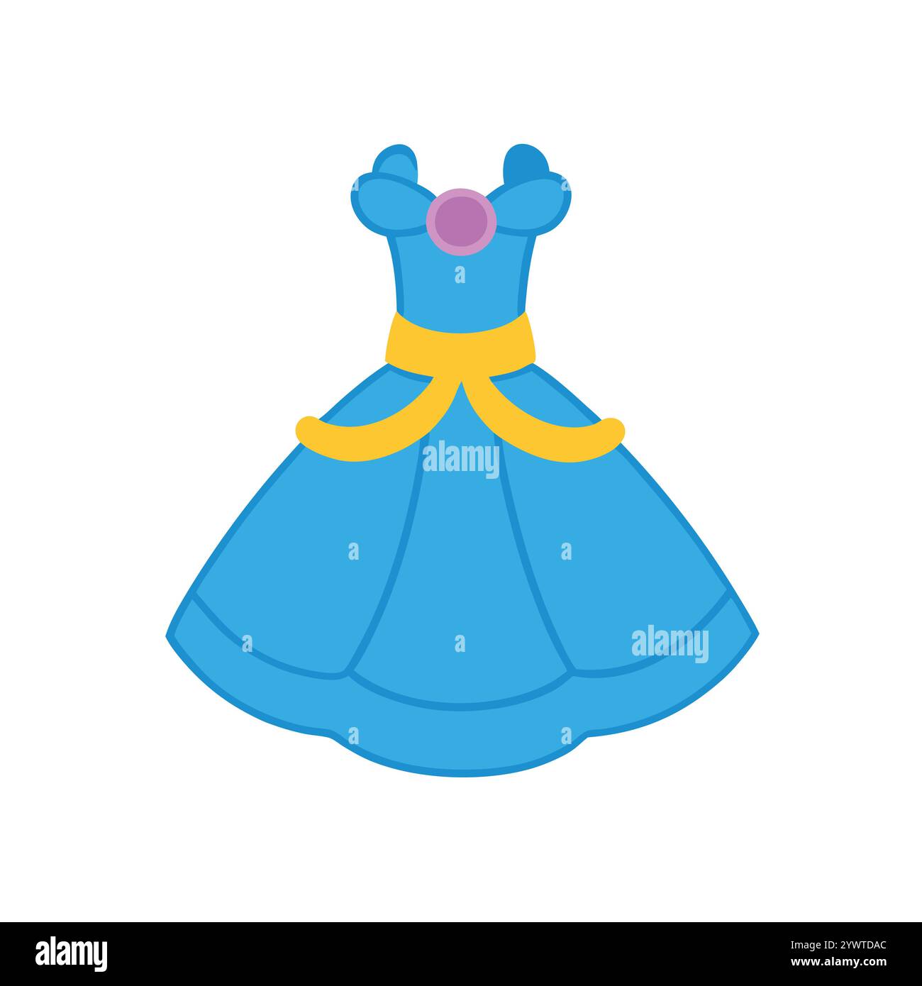Regal Flowing Gown Dress for Girls Modern Fashion Vector Art Design ...