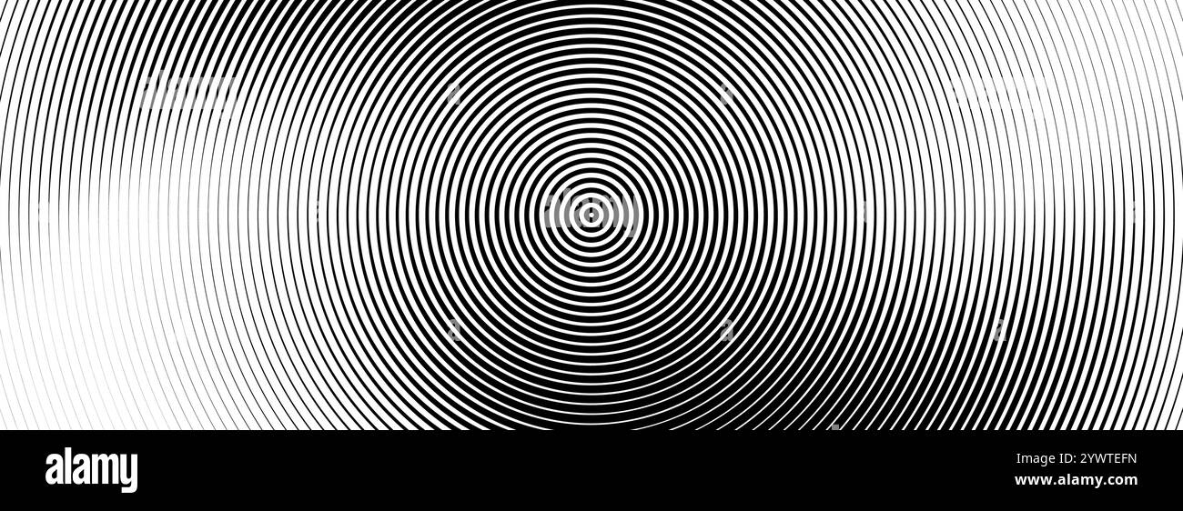 Black concentric circle texture. Radial geometric pattern background ...