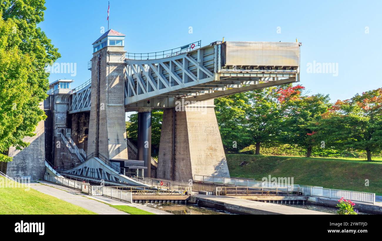 Opened in 1904, with a lift of 19.8 metres, the Peterborough Lift Lock ...