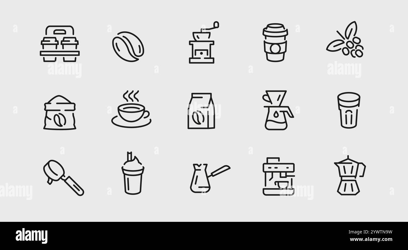 Coffee Icons Set Stock Vector Image & Art - Alamy