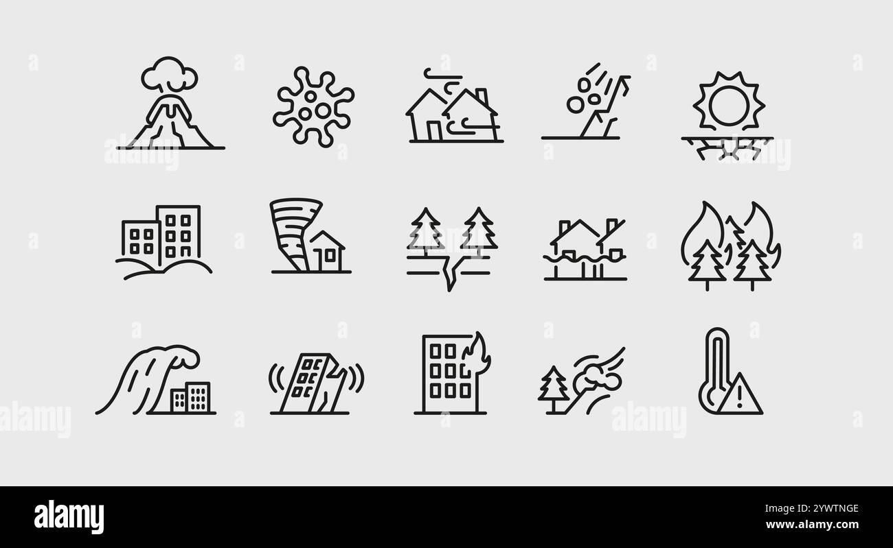 Natural disasters climate change Stock Vector Images - Alamy