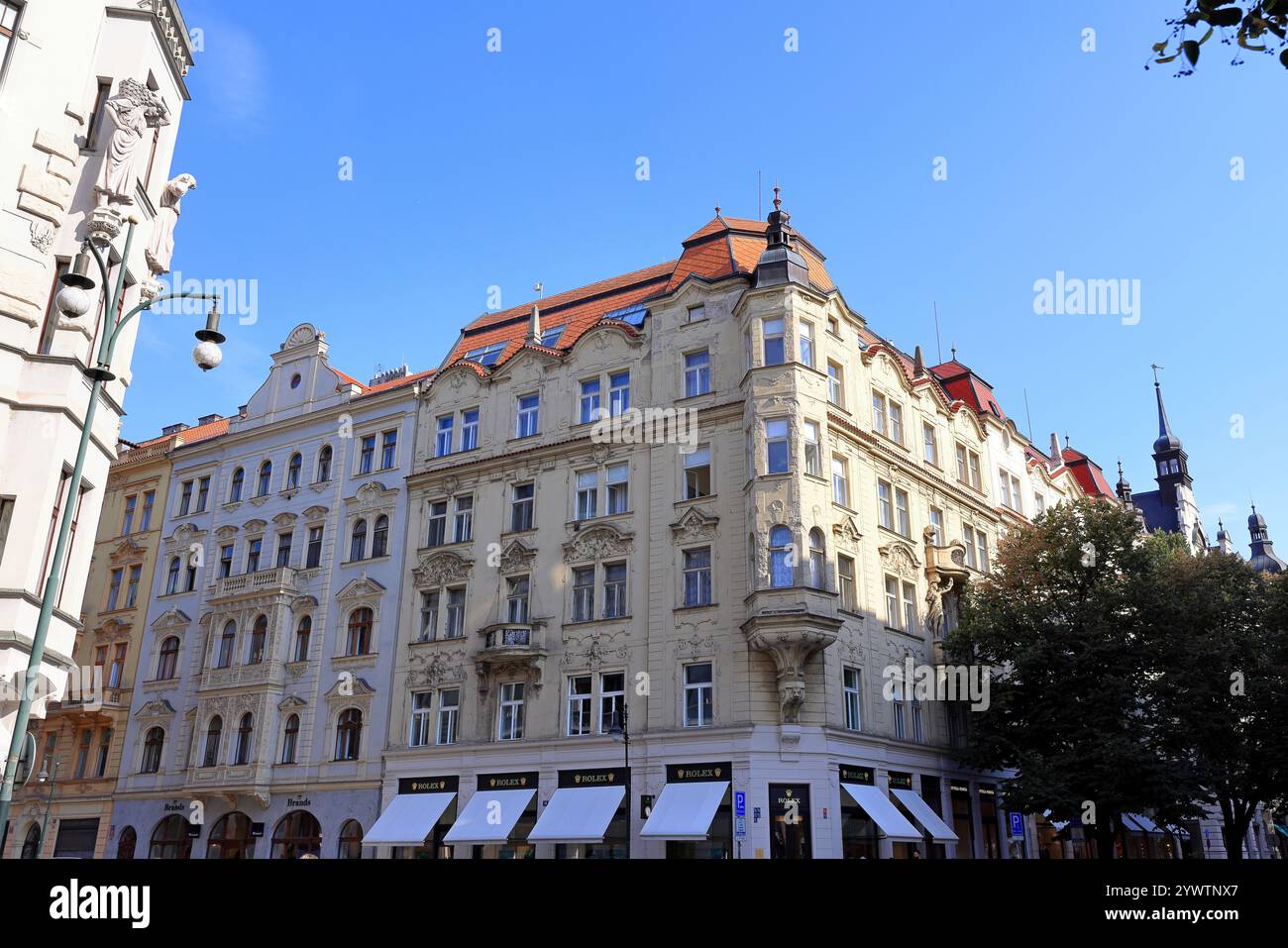 Old historic buildings near old Town Square in Prague Czech (Praha ...
