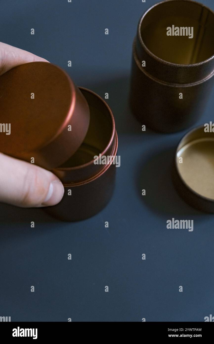 Discover the elegant range of metal storage containers, meticulously ...