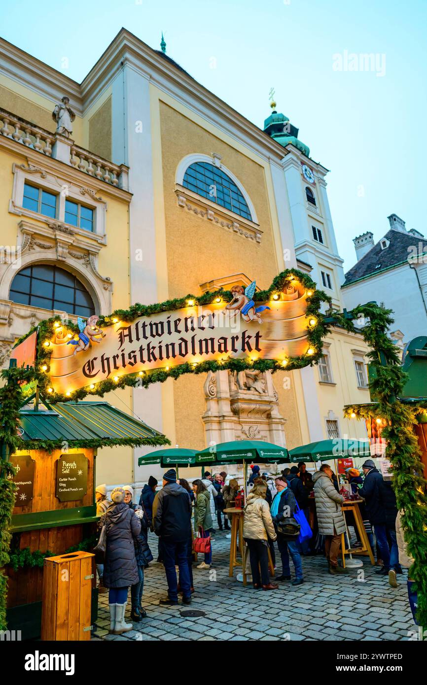 vienna, austria, 11 dec 2024, advent market, altwiener christkindlmarkt ...