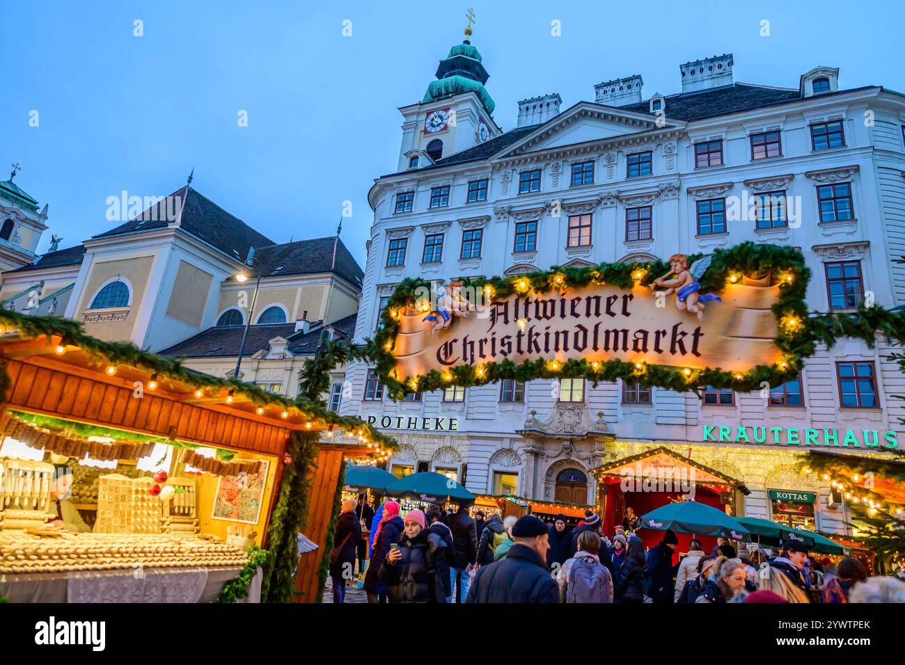 vienna, austria, 11 dec 2024, advent market, altwiener christkindlmarkt ...
