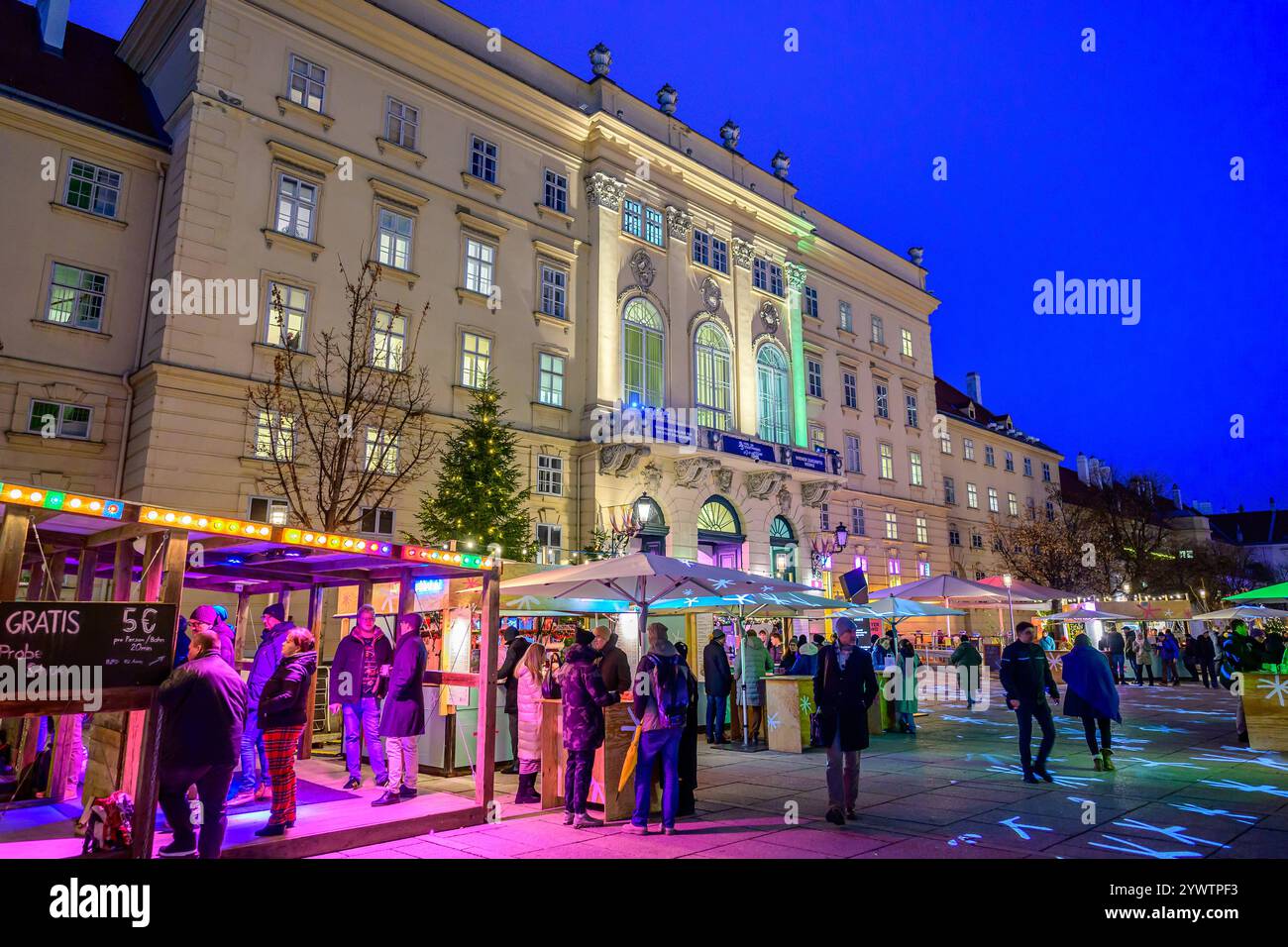 vienna, austria, 11 dec 2024, advent market in the building ...