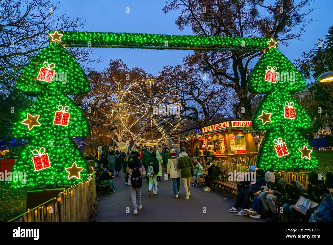 vienna, austria, 11 dec 2024, advent market in front of the city hall ...