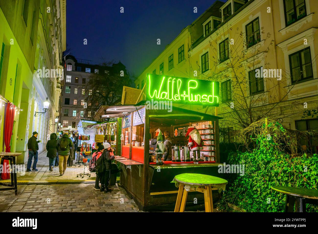 vienna, austria, 11 dec 2024, advent market at area spittelberg ...