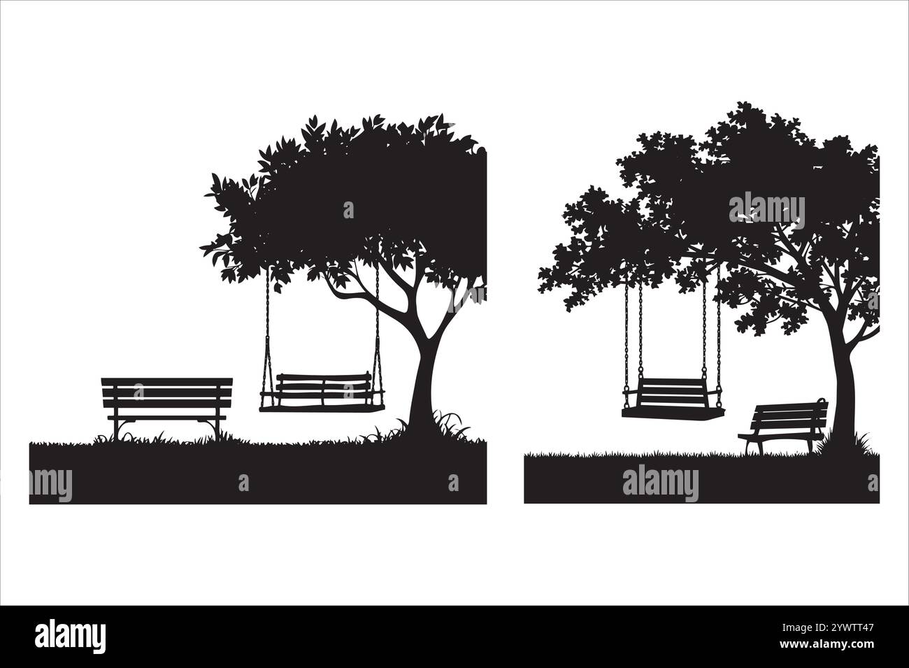 Garden swing bench Stock Vector Images - Alamy
