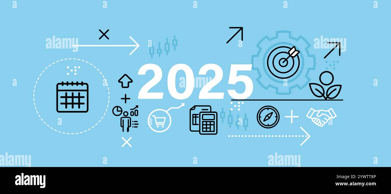 2025 new year forecast target goals in business financial achievement ...