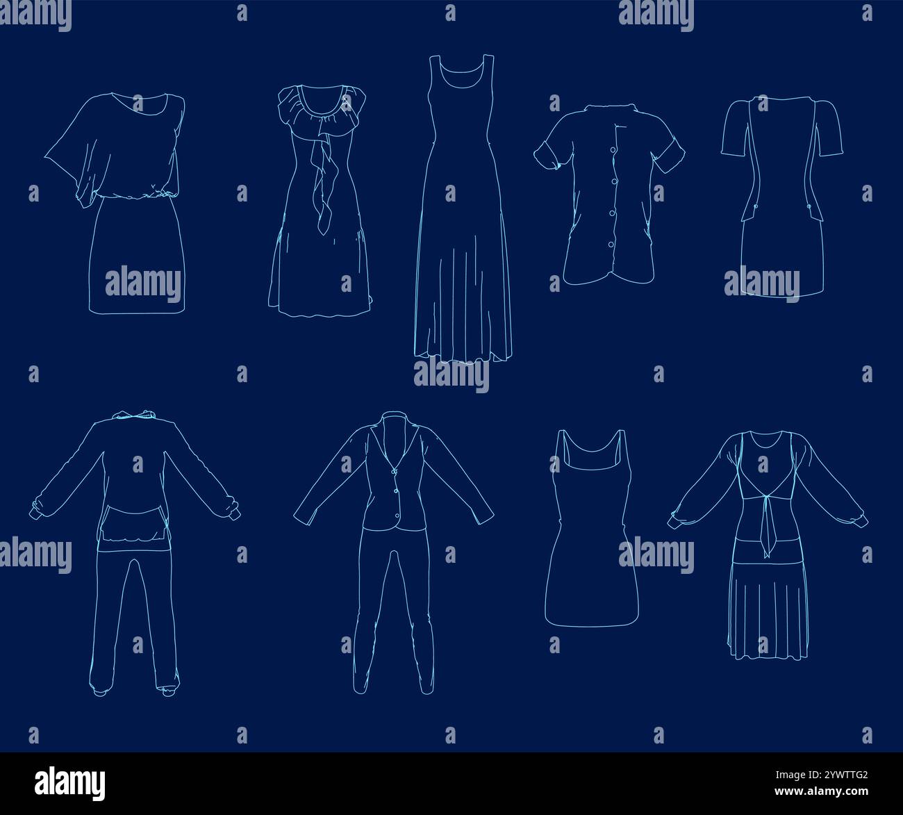 Womens wear vector vectors hi-res stock photography and images - Alamy