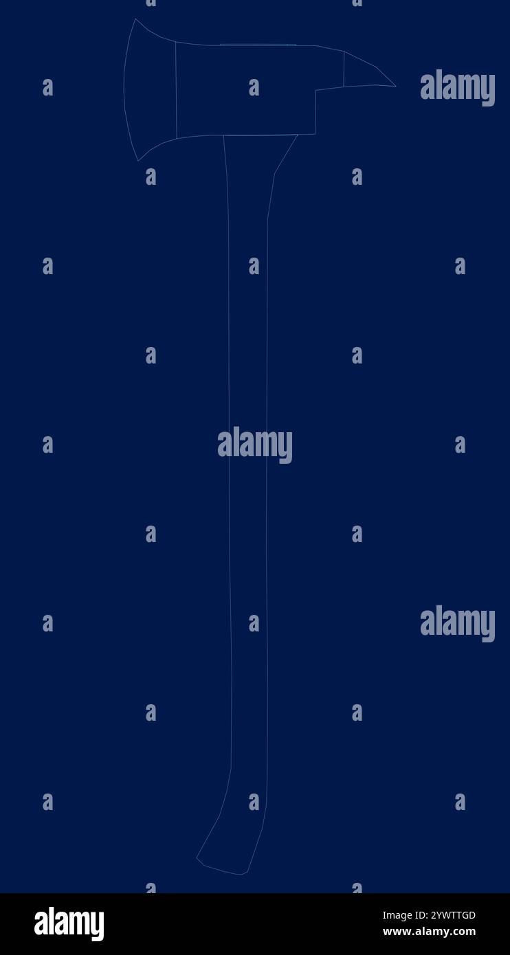 Axe Icon blue contour Graphic Design. Vector illustration Stock Vector ...