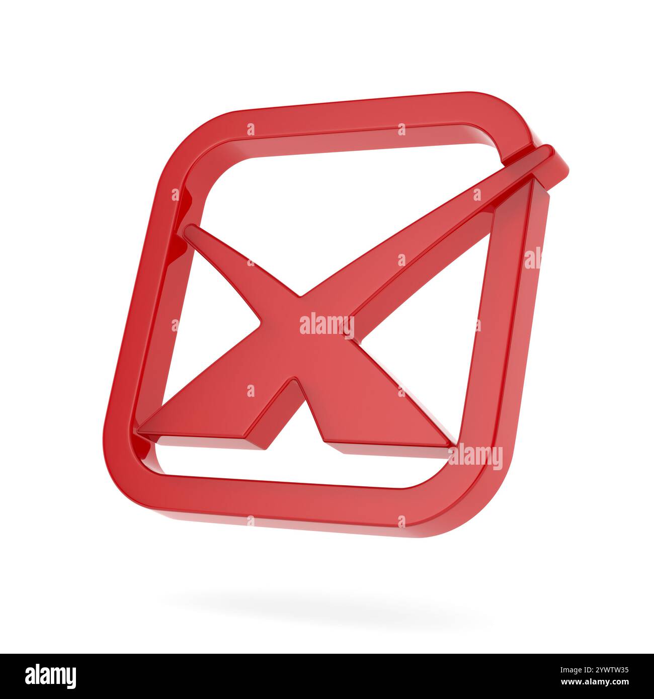Transparent rejection sign on white background. Isolated 3D ...