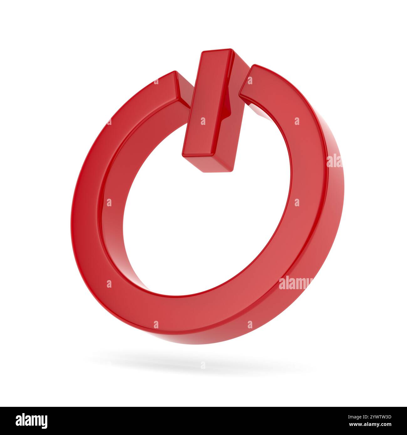 Power button on white background. Isolated 3D illustration Stock Photo ...
