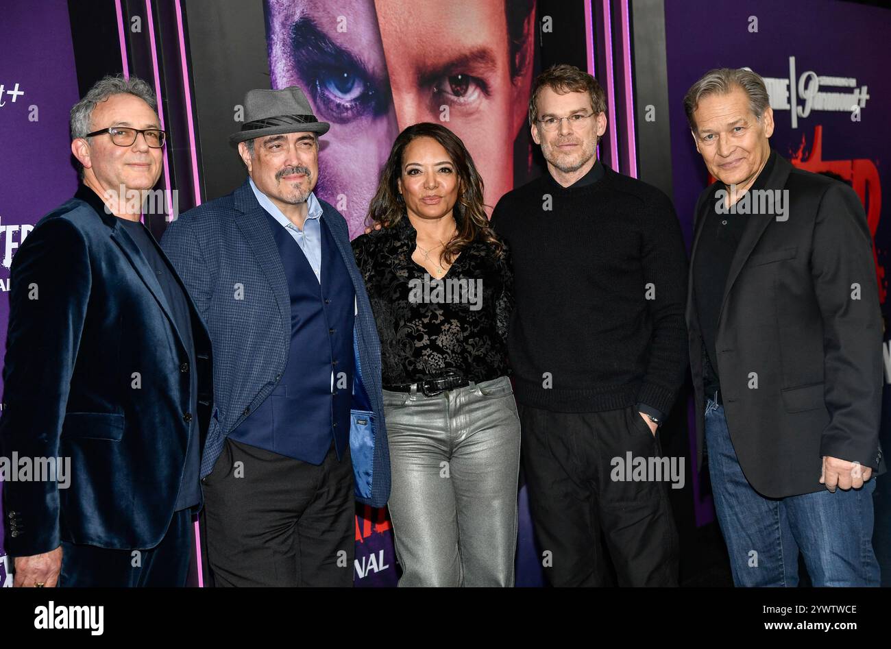 Michael Lehmann, left, David Zayas, Luna Lauren Velez, Michael C. Hall ...