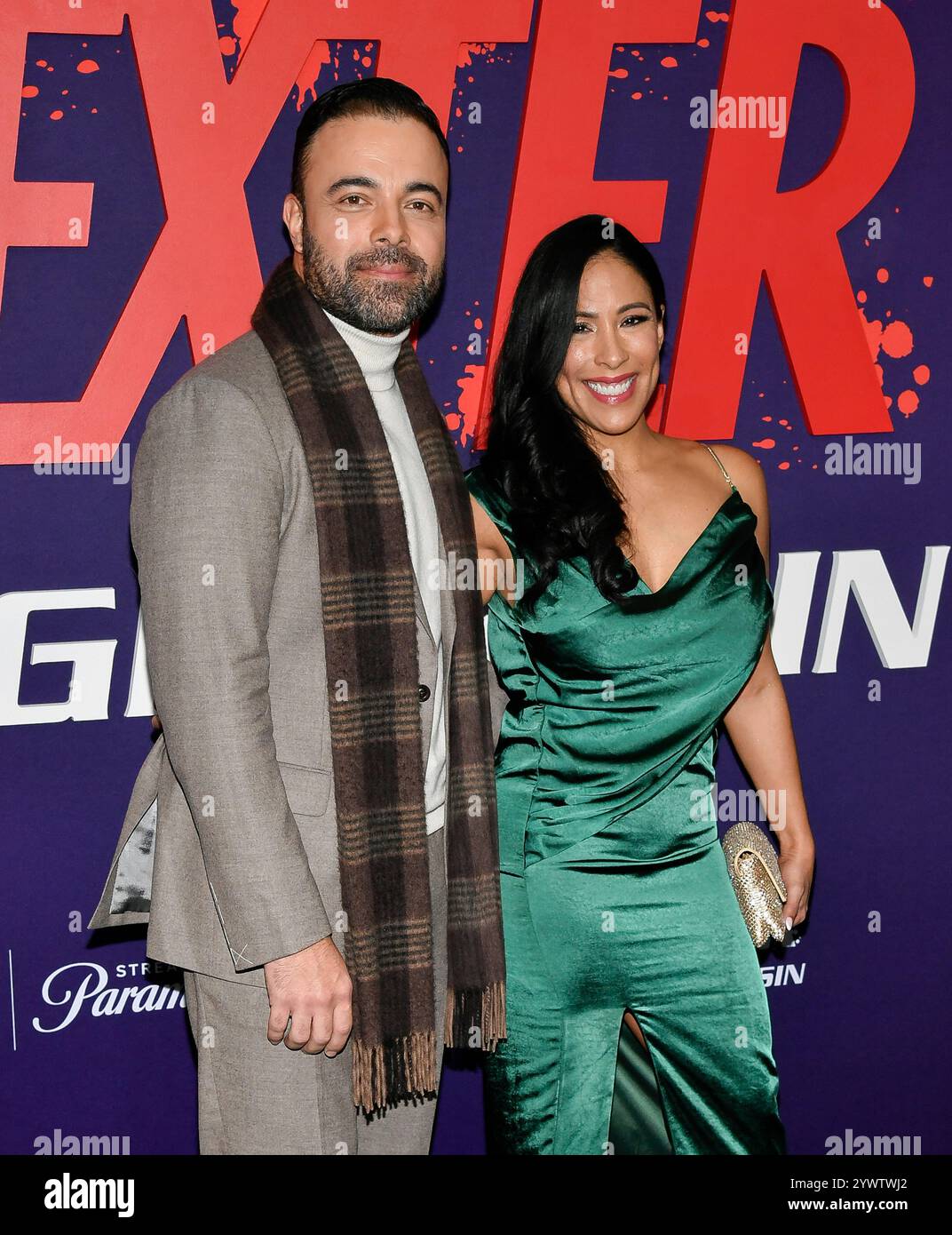 James Martinez, left and Nicole Martinez attend the premiere of the ...