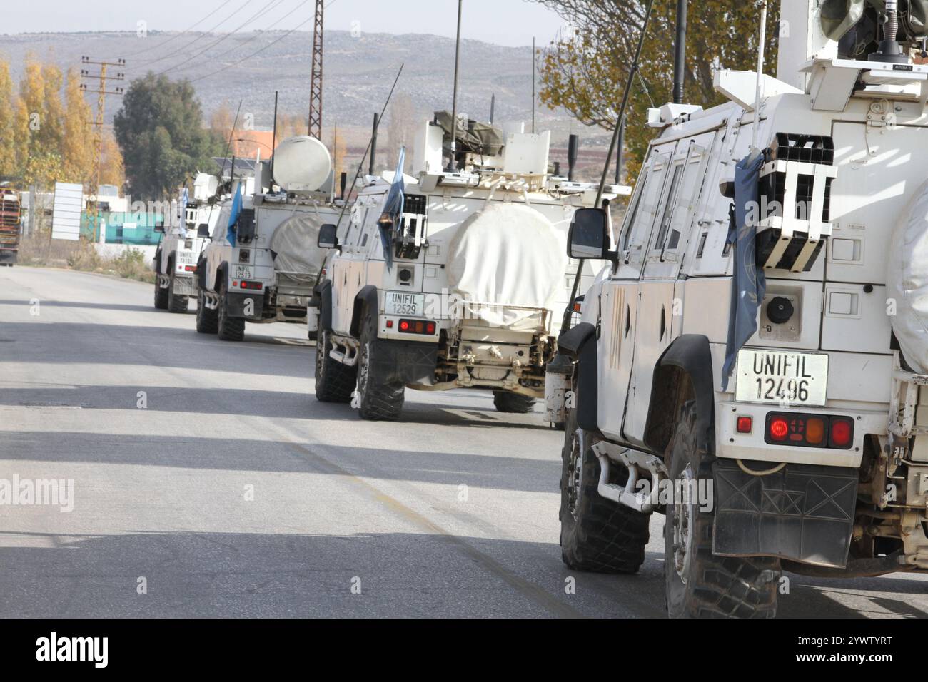 (241212) -- KHIAM, Dec. 12, 2024 (Xinhua) -- Vehicles of the United ...