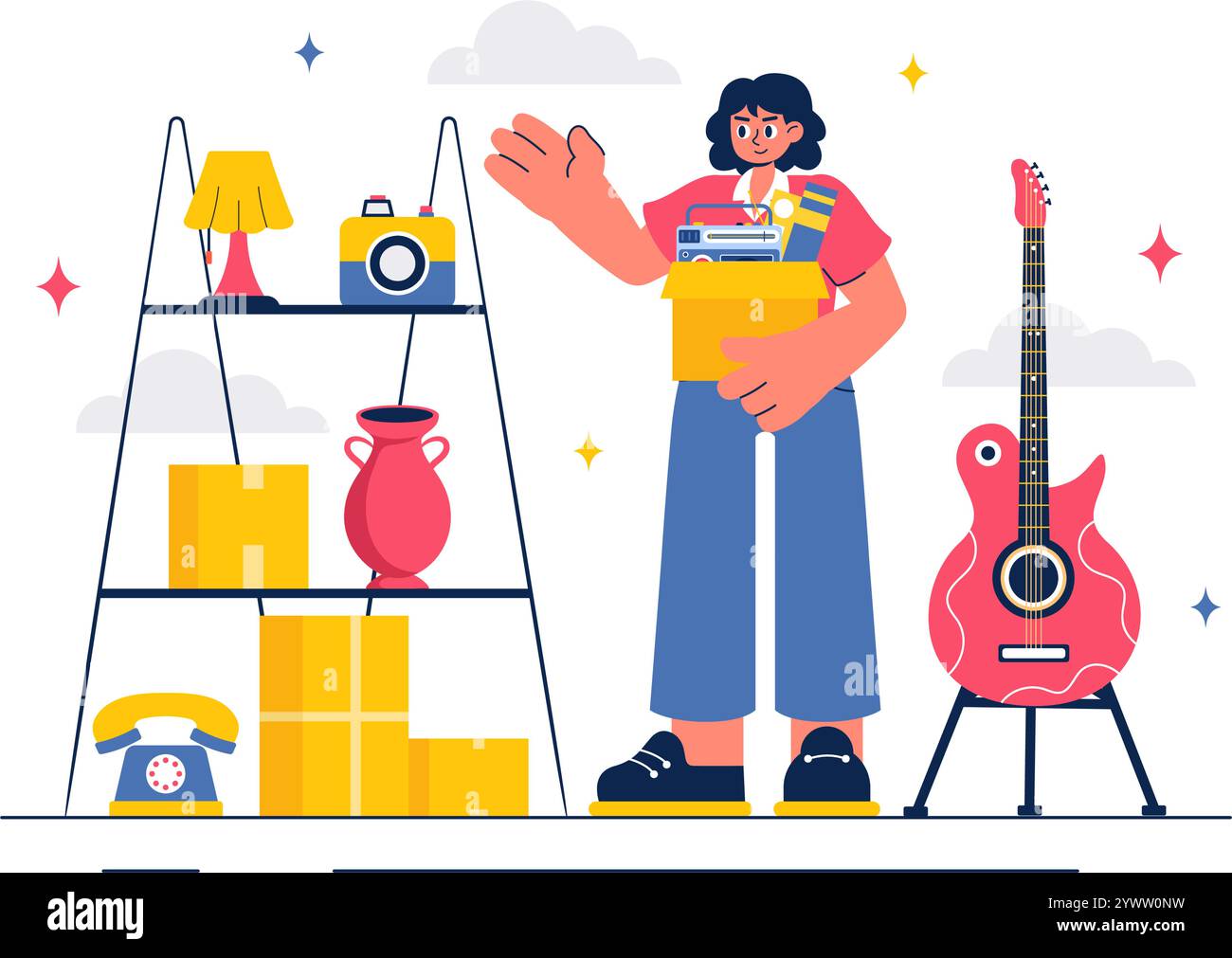 Swap shop and clothes Stock Vector Images - Alamy