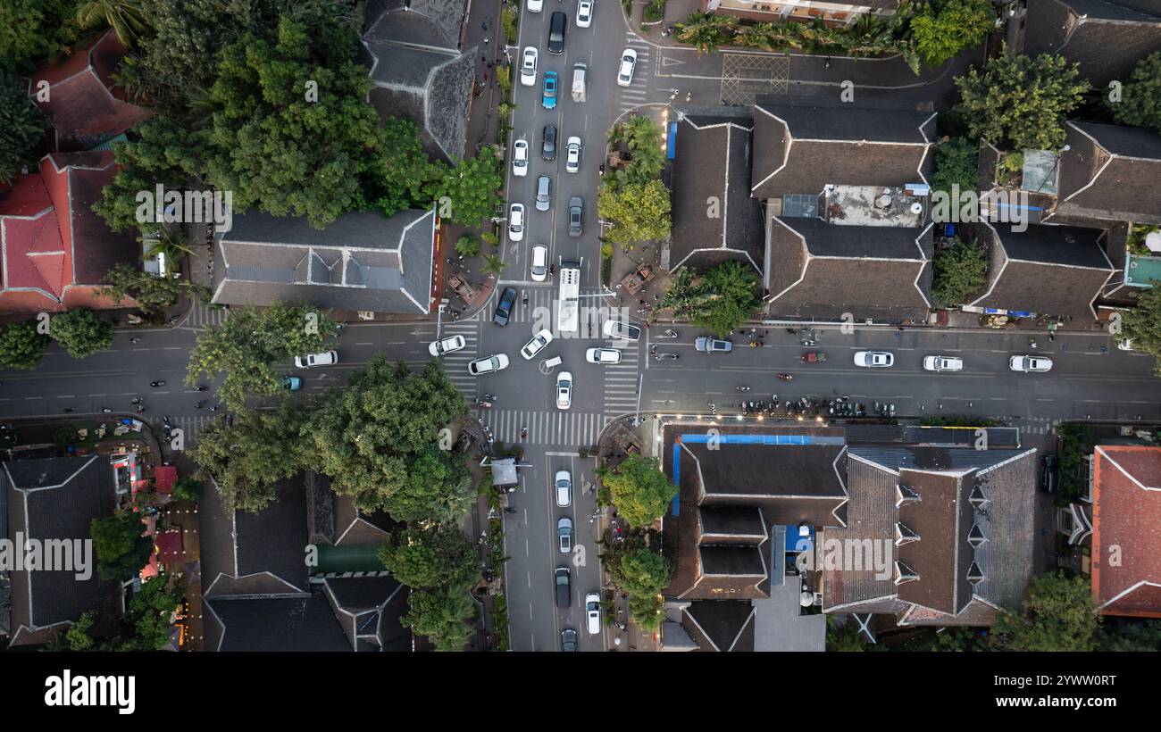 Jinghong. 11th Dec, 2024. An aerial drone photo taken on Dec. 11, 2024 ...